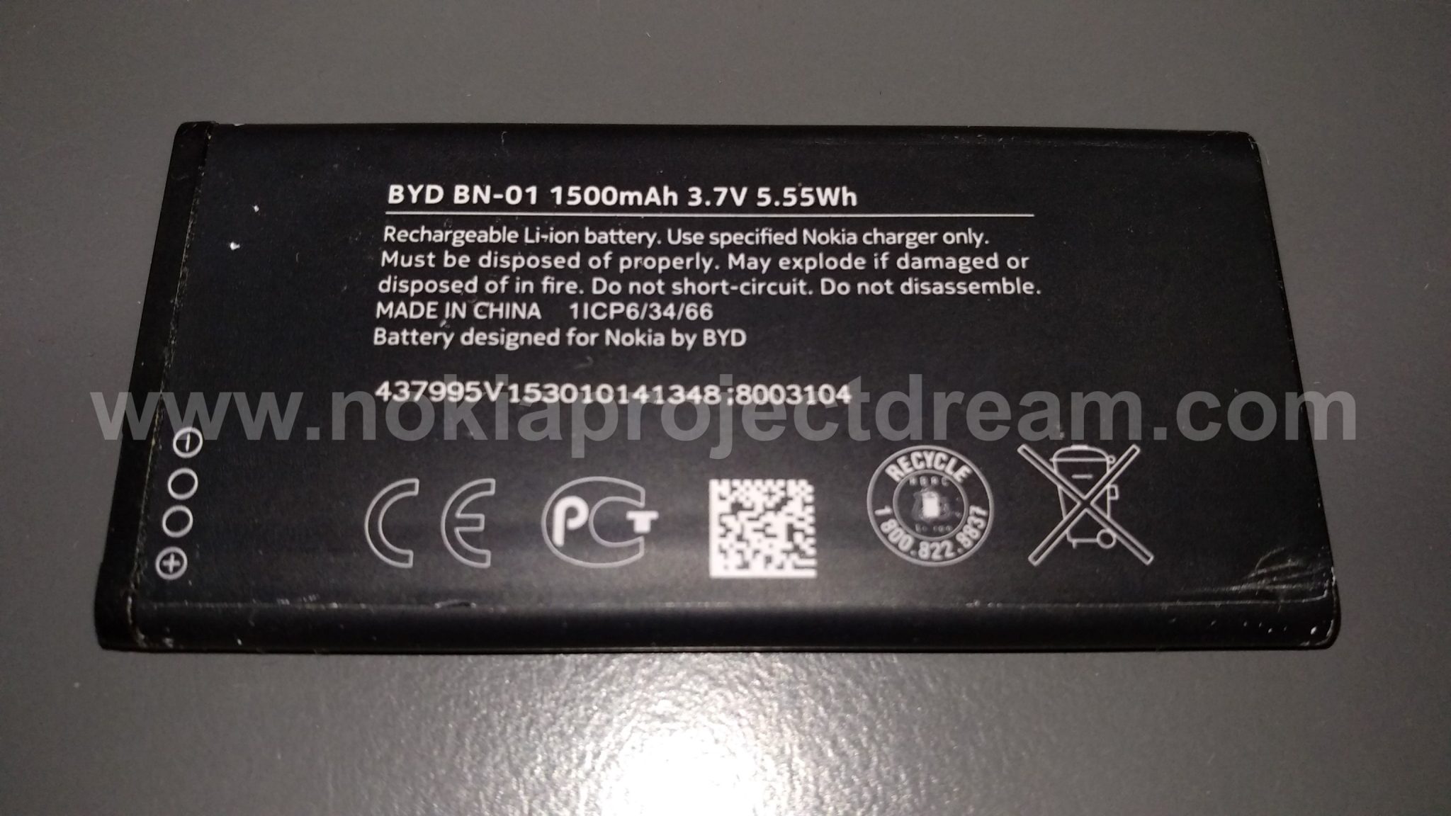 Nokia BYD-BN-01 Battery – Nokia Project Dream