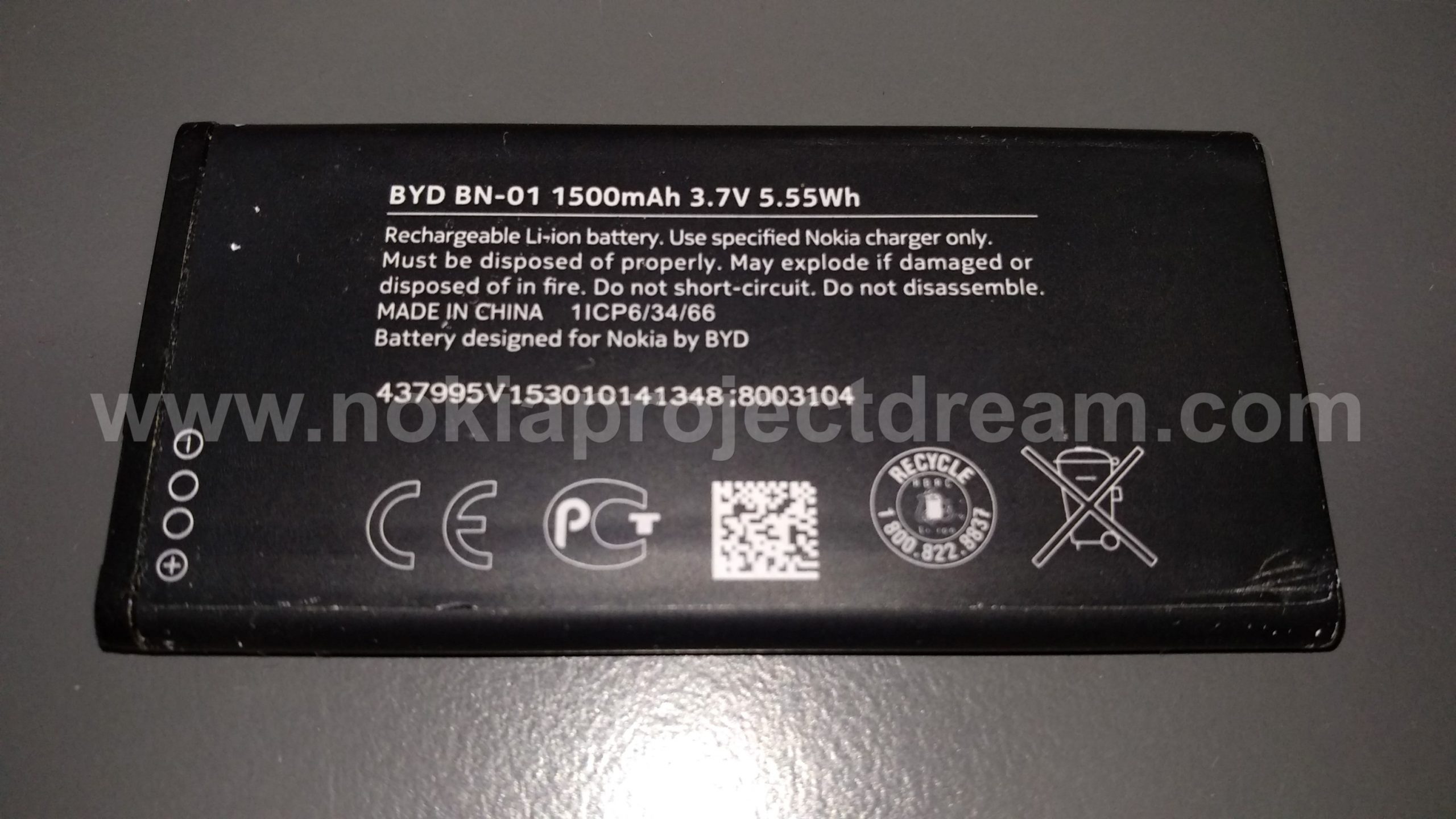 Nokia BYD-BN-01 Battery – Nokia Project Dream